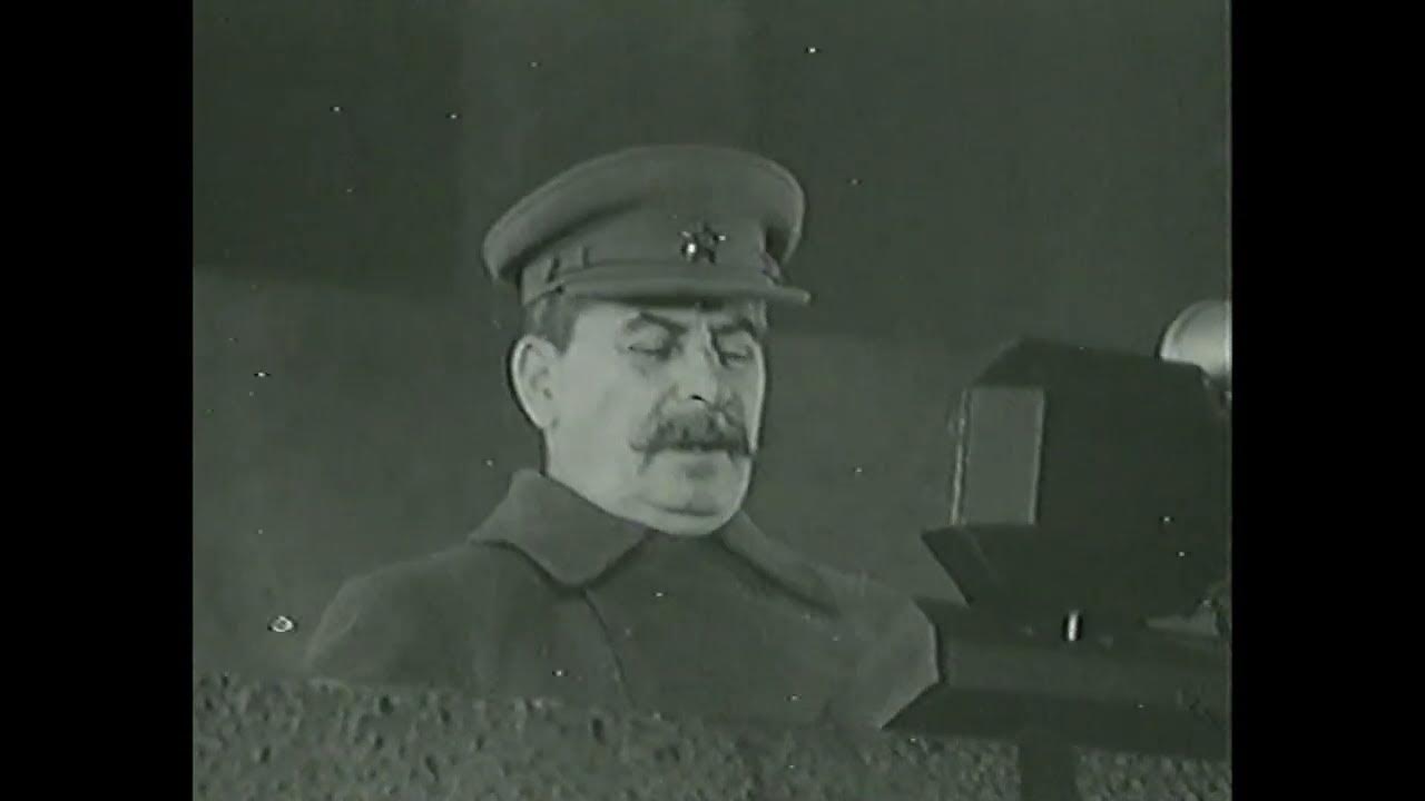 Речь Сталина на параде 7 ноября 1941 г на Красной площади Hd Stalin