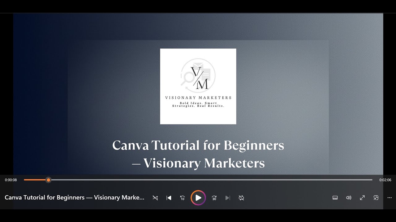 Canva Tutorial for Beginners — Visionary Marketers - YouTube
