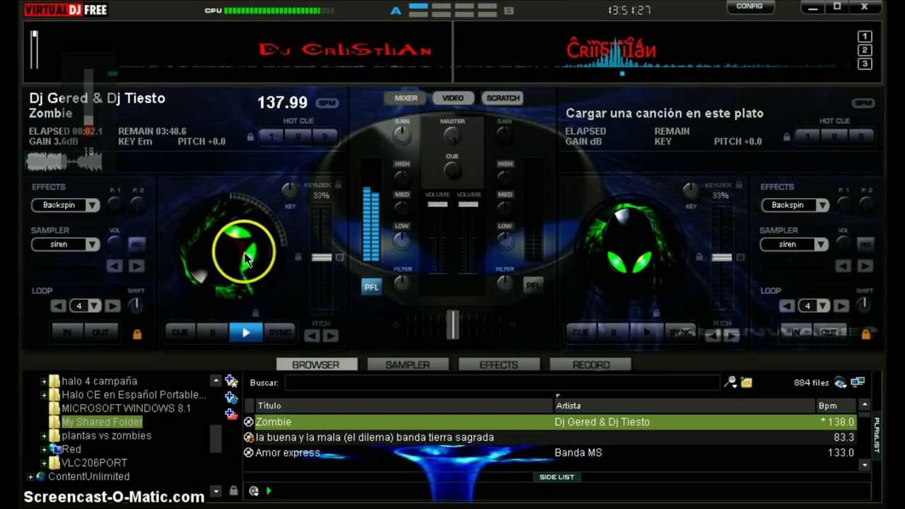 nuevo skin alien 2014 para virtual dj :D - YouTube