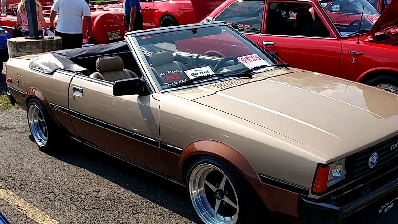 1982 2 TONE BROWN + BEIGE TOYOTA COROLLA CONVERTIBLE - YouTube