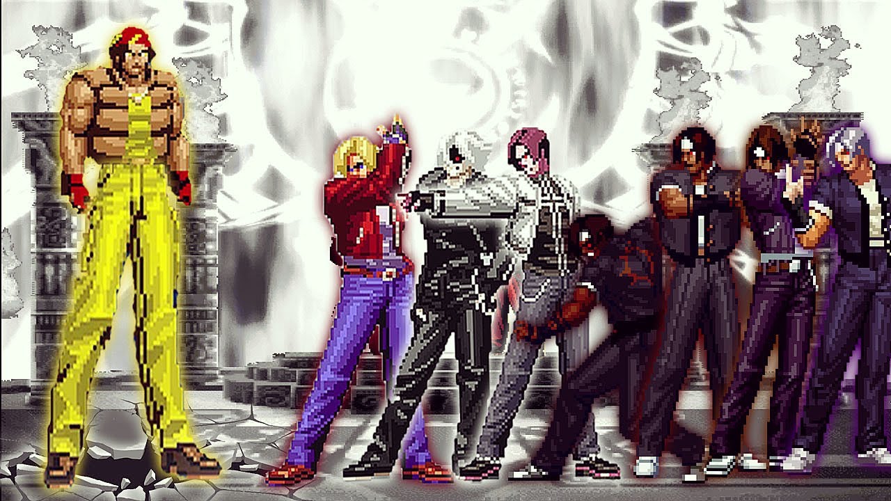 [KOF MUGEN] Ralf 15 Vs 8 Ultimate Kyo Kusanagi Team - YouTube