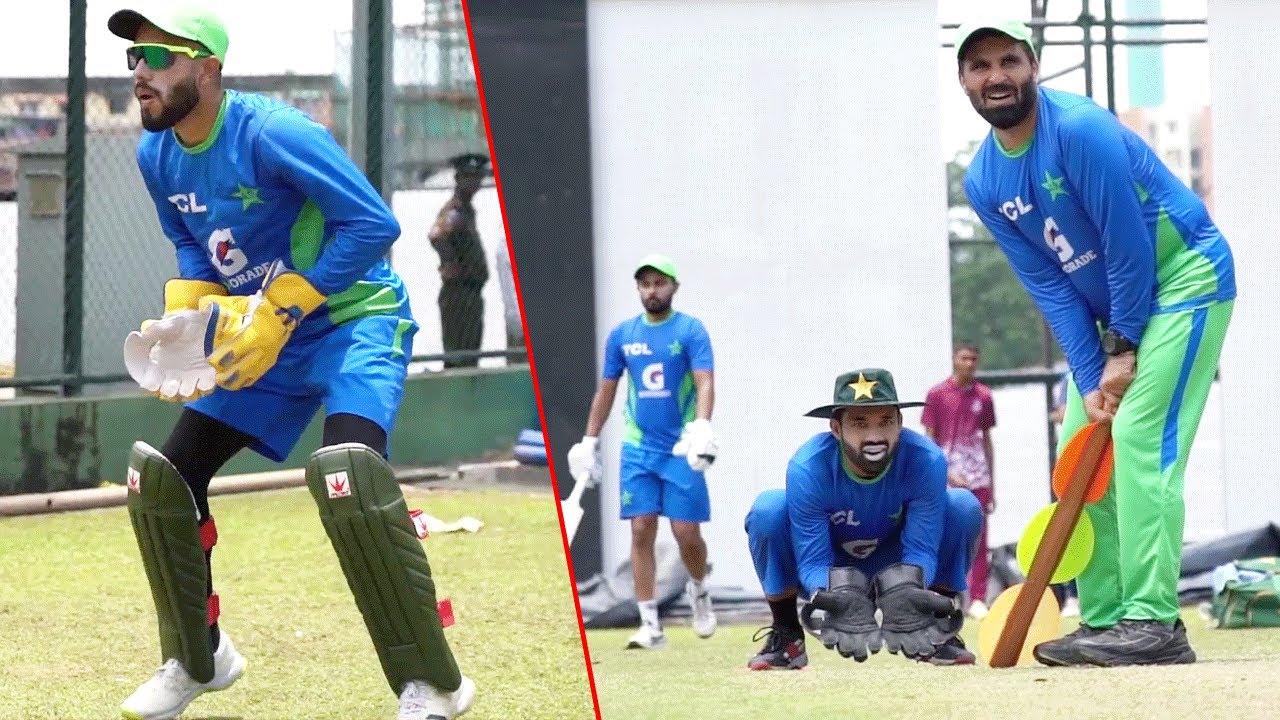 Fielding Drill Taking Place During The Pakistan Team's Practice Session ...