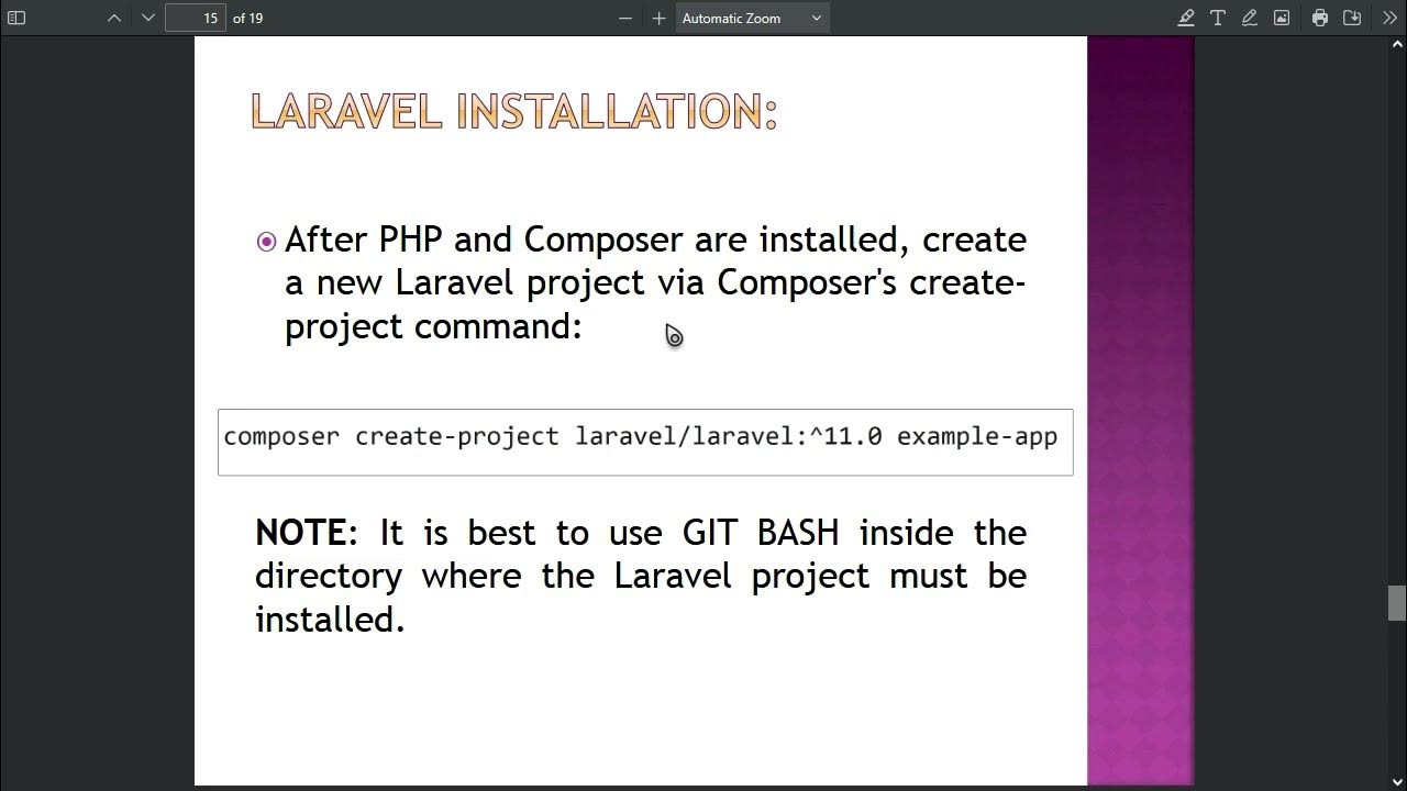 Unit X Lesson 1 Laravel Installation - YouTube