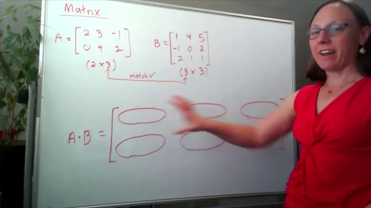 Matrix Multiplication - a step by step example - YouTube