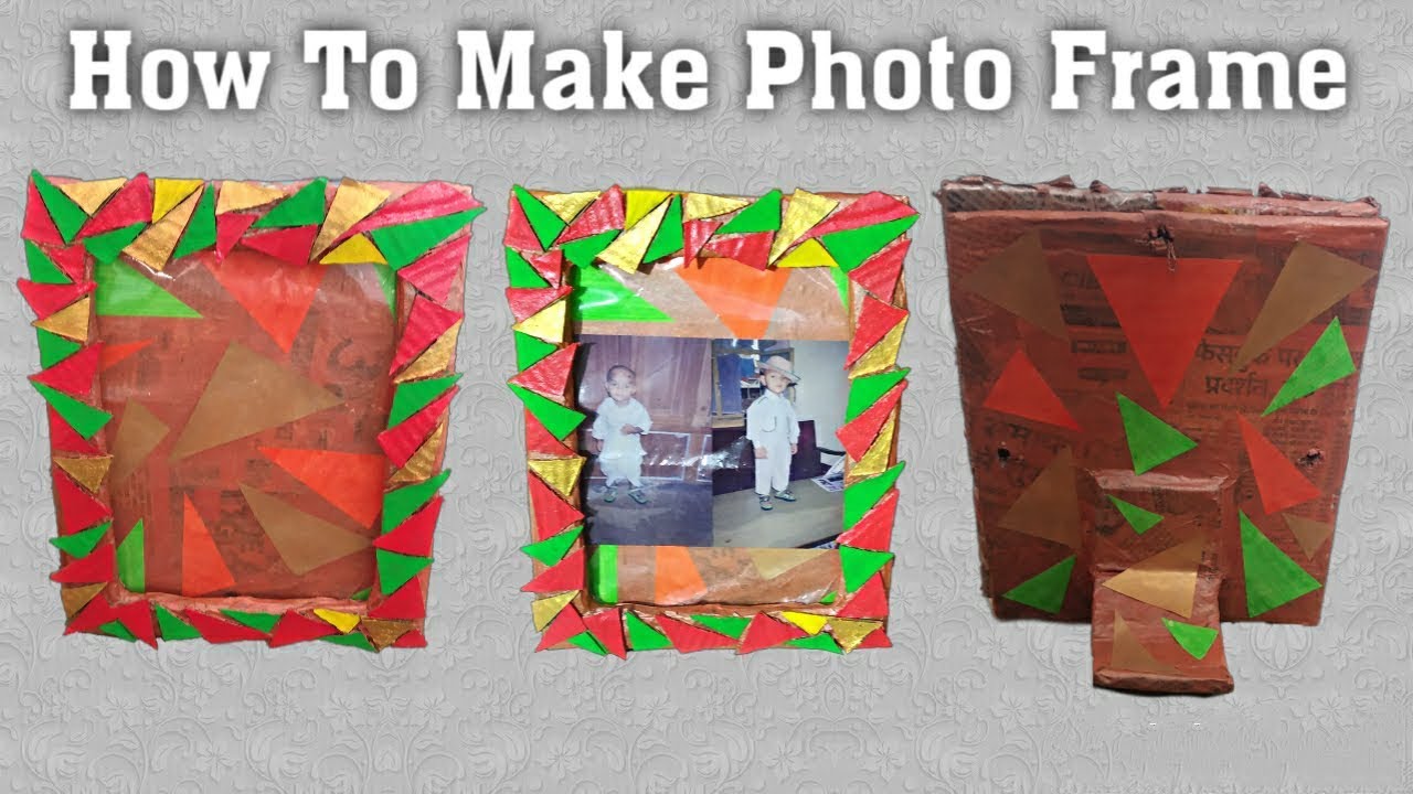 How to make Photo frame Using Waste Materials At Home | Mr. Jugadu ...