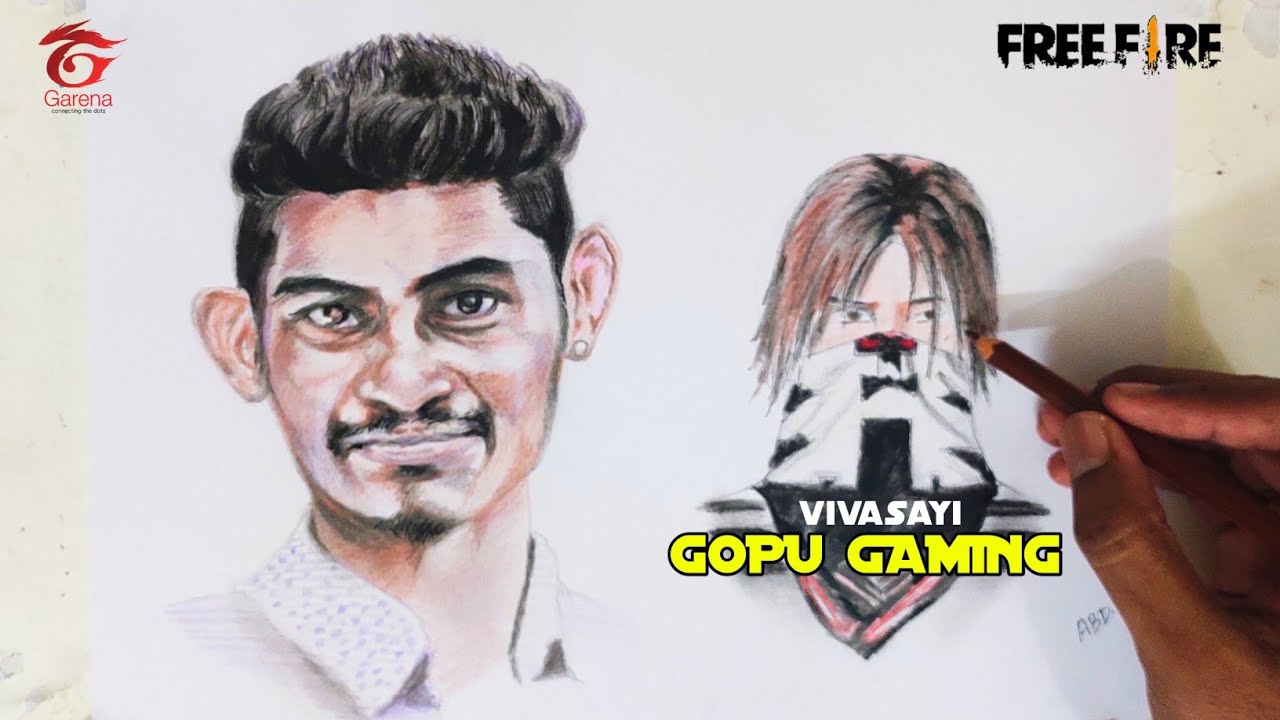 Drawing Vivasayi Gopu Gaming | freefire - YouTube