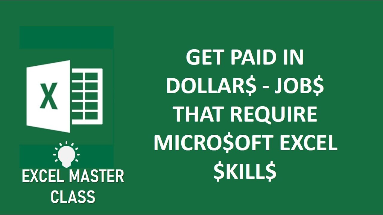 Get Paid In Dollars With Your Microsoft Excel Skills - Jobs That ...