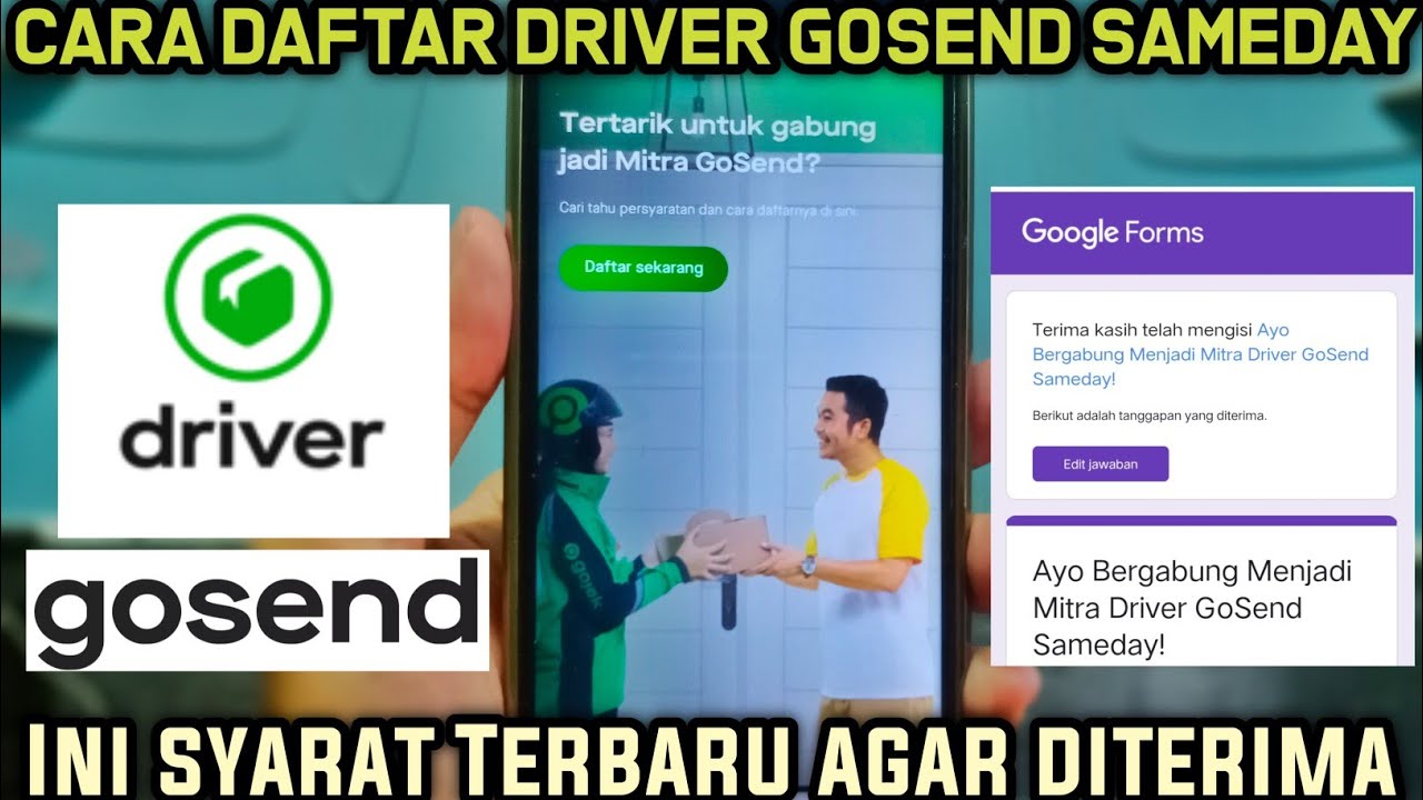 cara daftar driver gosend sameday dengan mudah - YouTube