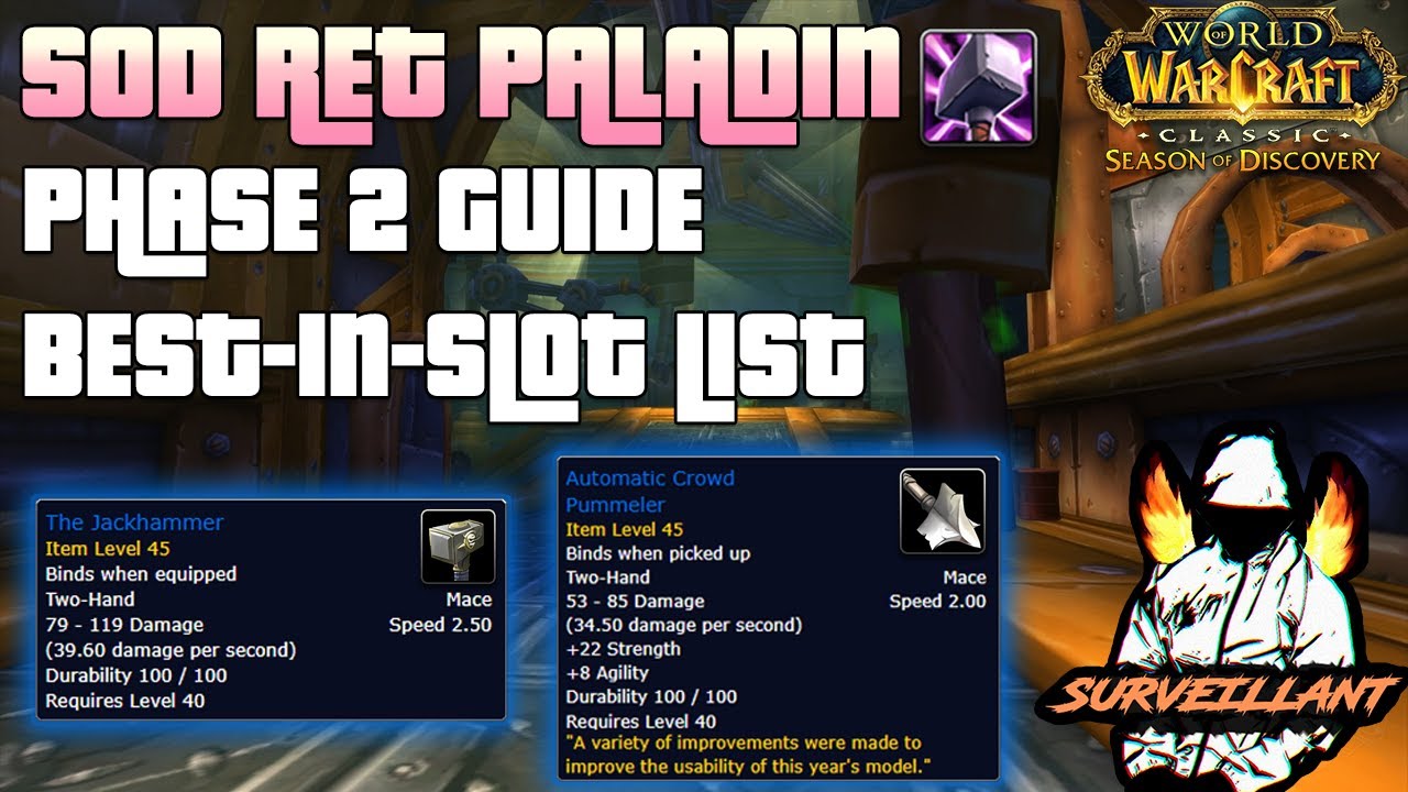 Paladin DPS Best in Slot - Phase 2 (Season of Discovery) - YouTube