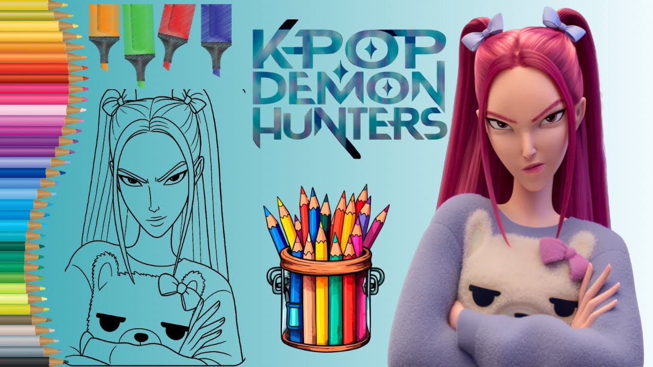 Coloring Huntrix Mira from Netflix Kpop Demon Hunters Coloring Pages ...