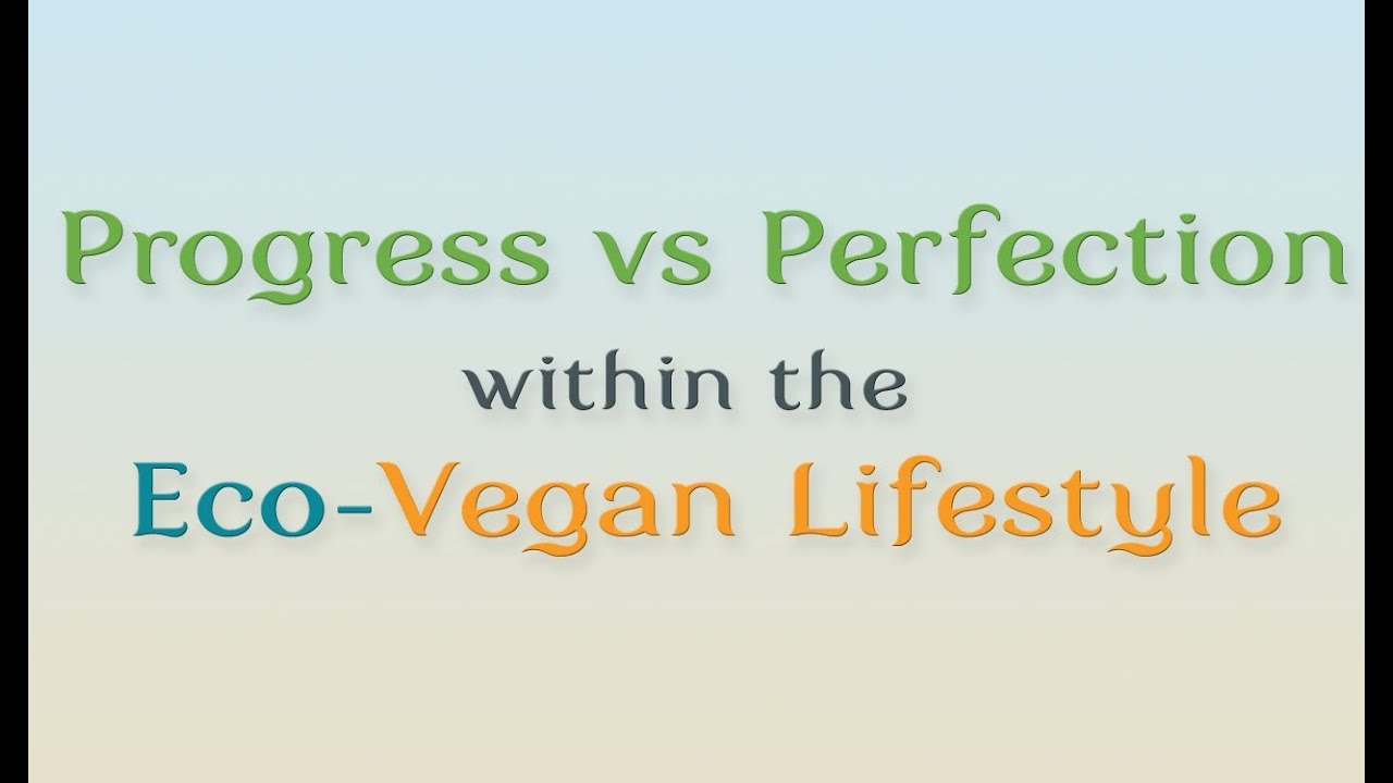 Progress vs Perfection within the Eco-Vegan Lifestyle - YouTube