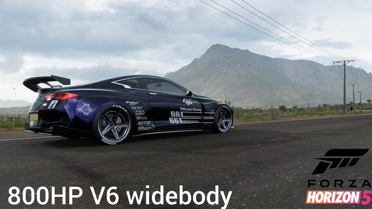 800HP V6 widebody Infiniti Q60 build - FORZA HORIZON 5 - YouTube