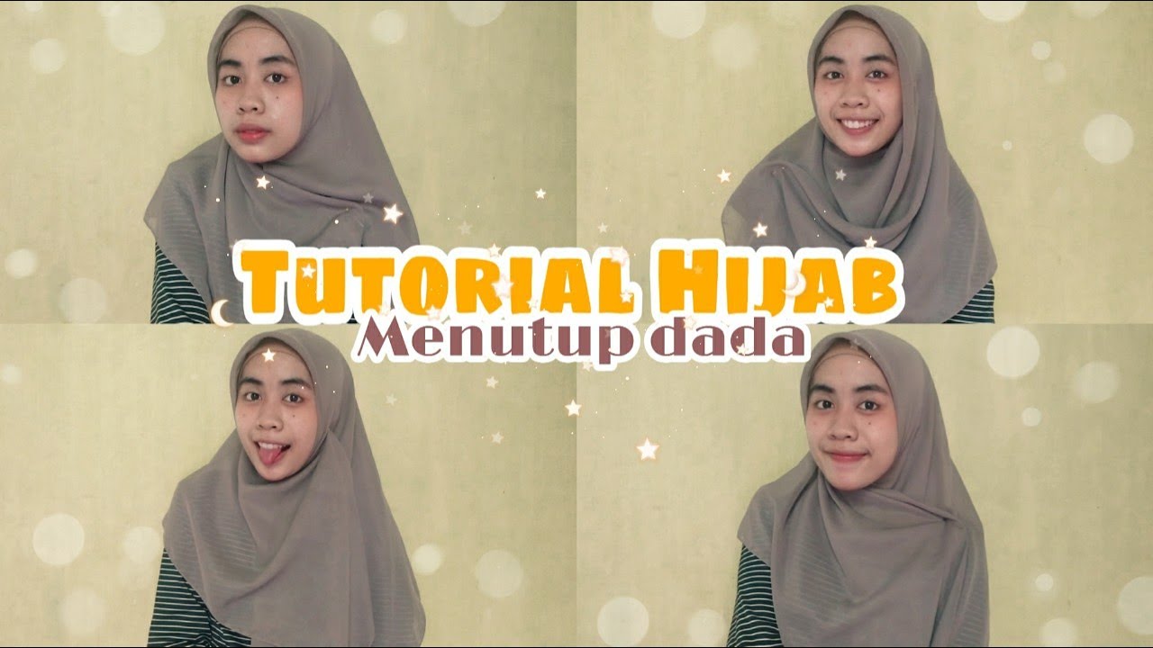 Tutorial hijab segiempat menutup dada | Simple Wajib Tonton Mudah ...