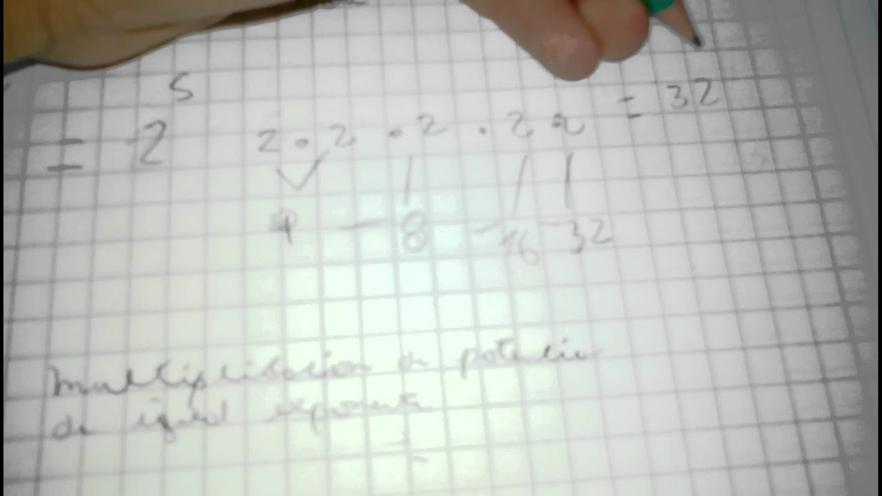 como resolver potencia de igual base y exponente - YouTube