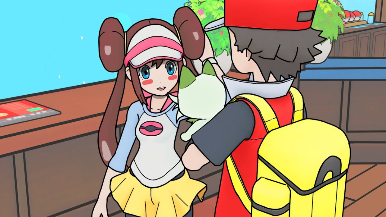 Pokemon Animation Rosa bumps into red - YouTube