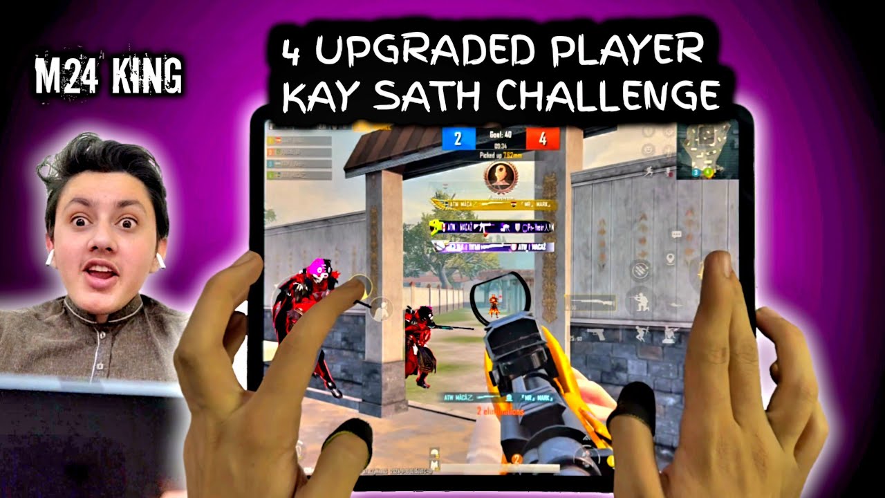 4 UPGRADED ARABIC PLAYERS KAY SATH 1 VS 4 CHALLENGE | M24 KING ATW MACAZ 6-FINGERS CLAW PUBG ...