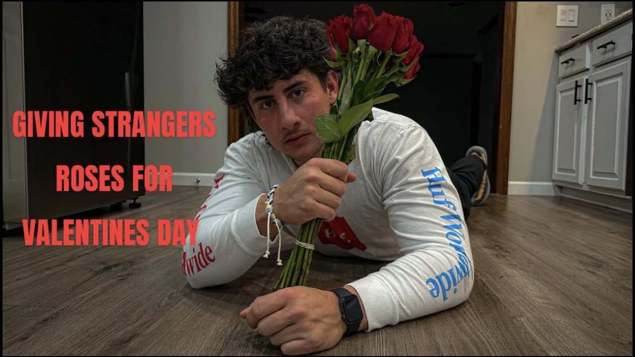 GIVING STRANGERS ROSES FOR VALENTINES DAY!! 🌹 - YouTube
