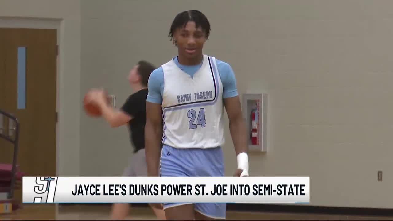 Jayce Lee’s dunks power South Bend Saint Joe into semi-state - YouTube