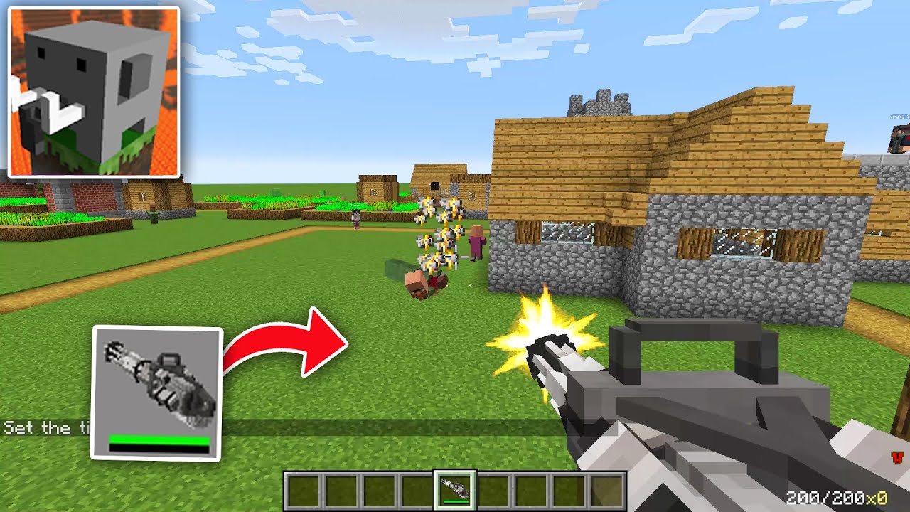 How to Get WORKING MINIGUN in CRAFTSMAN : Building Craft - YouTube