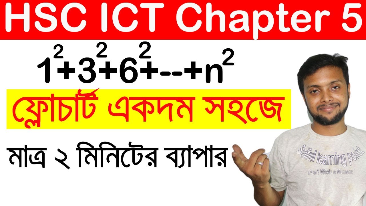 বর্গের ক্ষেত্রফল নির্ণয়ের ফ্লোচার্ট নির্ণয়। Hsc Ict Chapter 5 6529