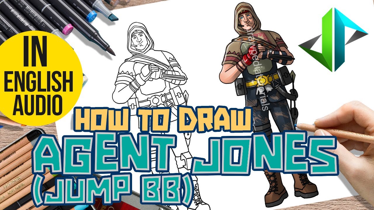 [DRAWPEDIA] HOW TO DRAW *NEW* AGENT JONES (JUMP 88) from FORTNITE ...