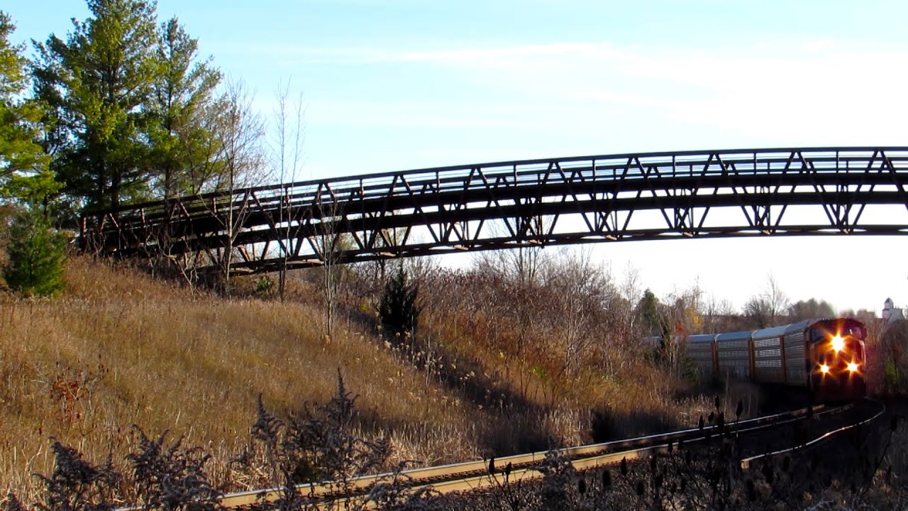 CN train on the Halton sub at MP 30.29 - YouTube