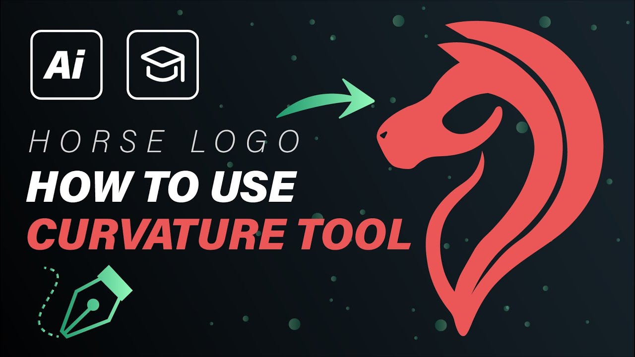 Logo Design With Curvature Tool - Illustrator Tutorial 🐴 - YouTube