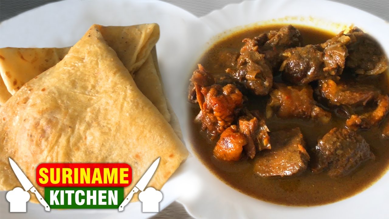 Roti Met Doks Vlees (Eenden Vlees Met Surinaamse Roti) | Roti With Duck ...