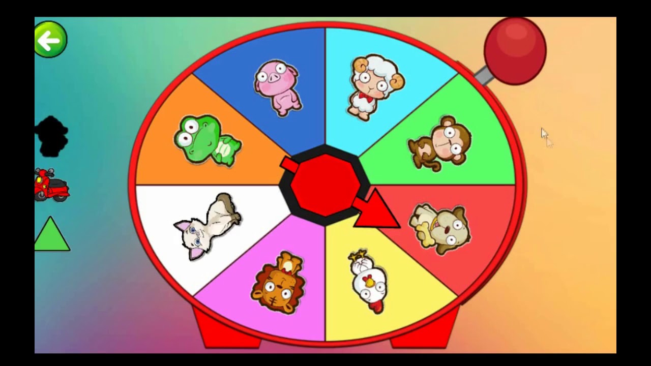 Play with roulette and listen sounds from animals - for kids - YouTube