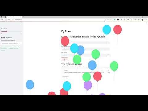 Blockchain Transaction and Ledger Record powered by Streamlit - YouTube