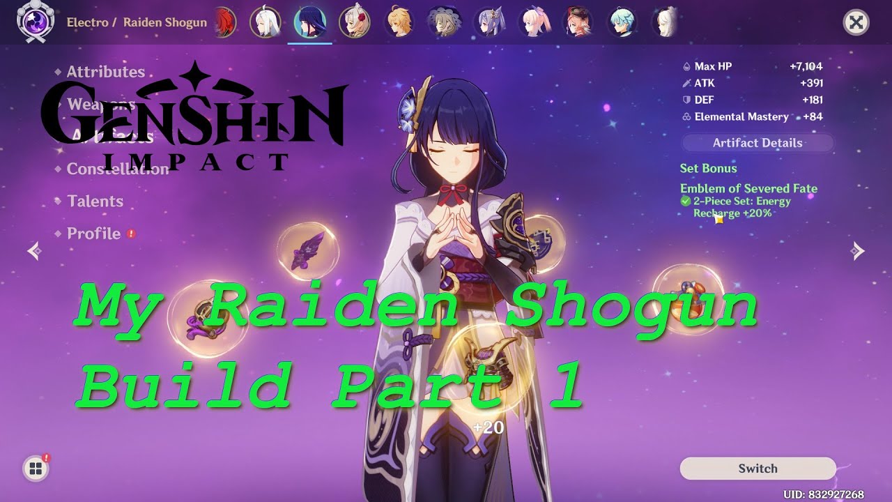 My Raiden Shogun Build Part 1 Genshin Impact - YouTube