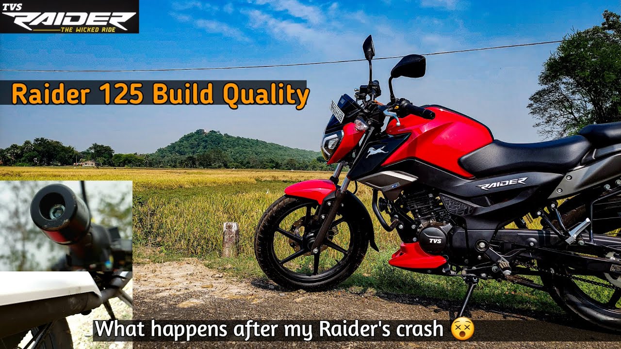 Tvs Raider 125 build quality // Build quality of raider 125 after crash ...
