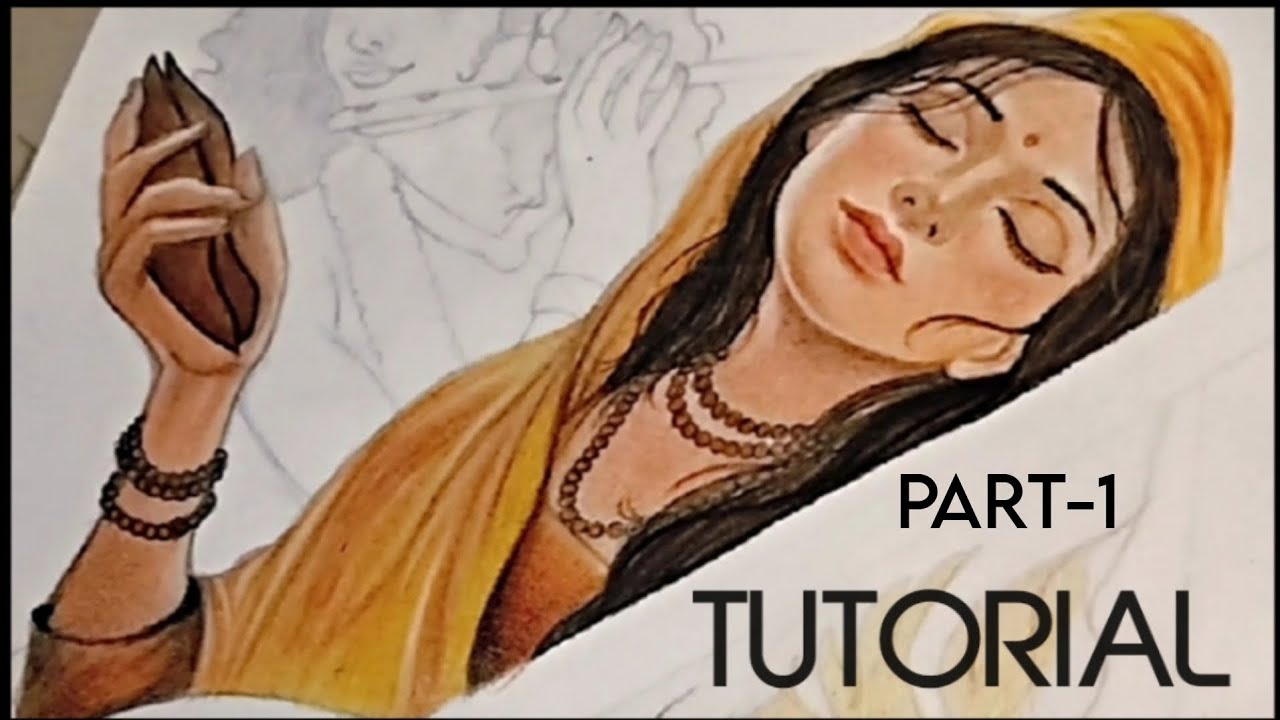 How to draw meera bai (PART-1) | tutorial for beginners - YouTube