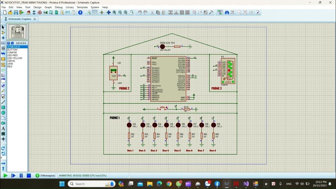 [PTIT] - DEMO THE SUBJECT PROJECT - PTIT PROCESSOR - AVR (ATMEGE16) - YouTube