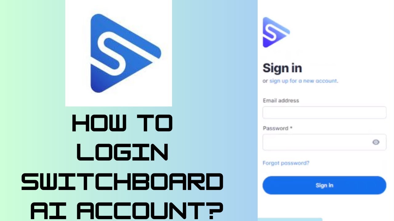 How to Login Switchboard AI Account? Switchboard AI Sign In | Text To ...