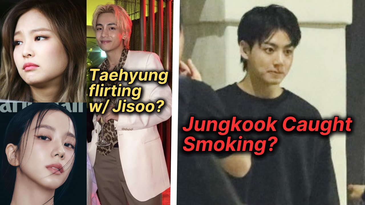 BTS V Flirting with Jisoo? Jungkook Caught Smoking in LA? - YouTube