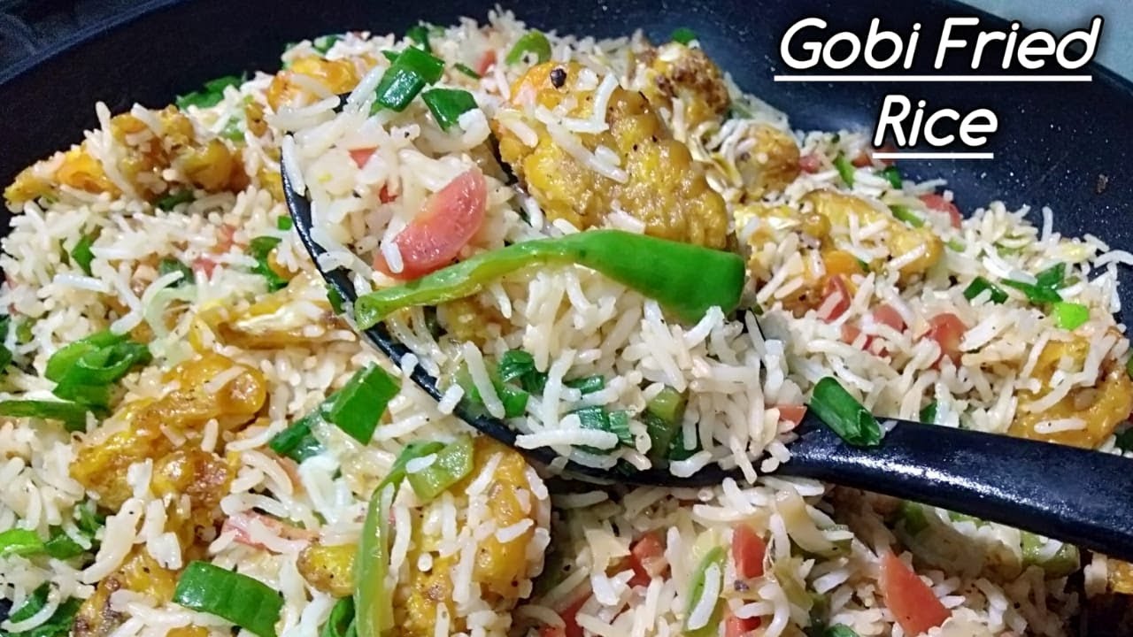 gobi fried rice, caulifolower fried rice , gobi rice Kitchen With Sana ...