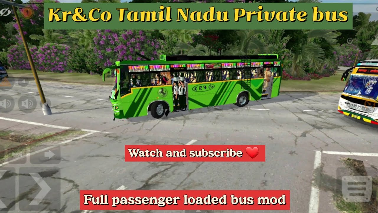 Tamil Nadu Private bus Mod Map || Bus Simulator Indoensia passenger bus ...
