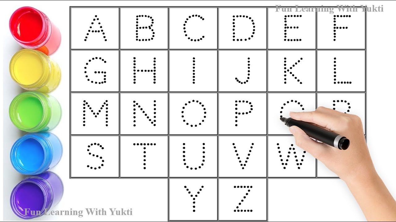 Fun and Educational Dotted Tracing abcd,shapes,123 for Kids | Number ...