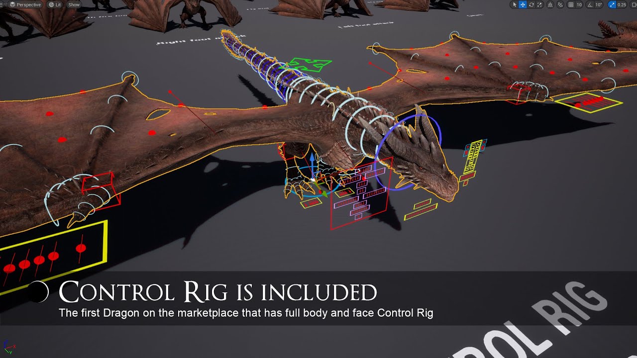 Arrasax dragon Control Rig all features | The first Dragon with # ...