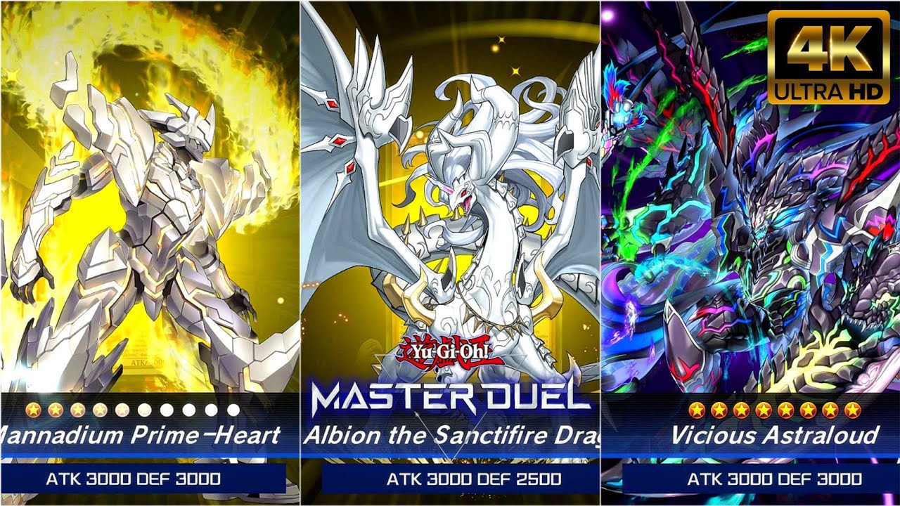 [4K 60fps] NEW ANIMATIONS in MASTER DUEL: Mannadium, Albion and Vicious ...