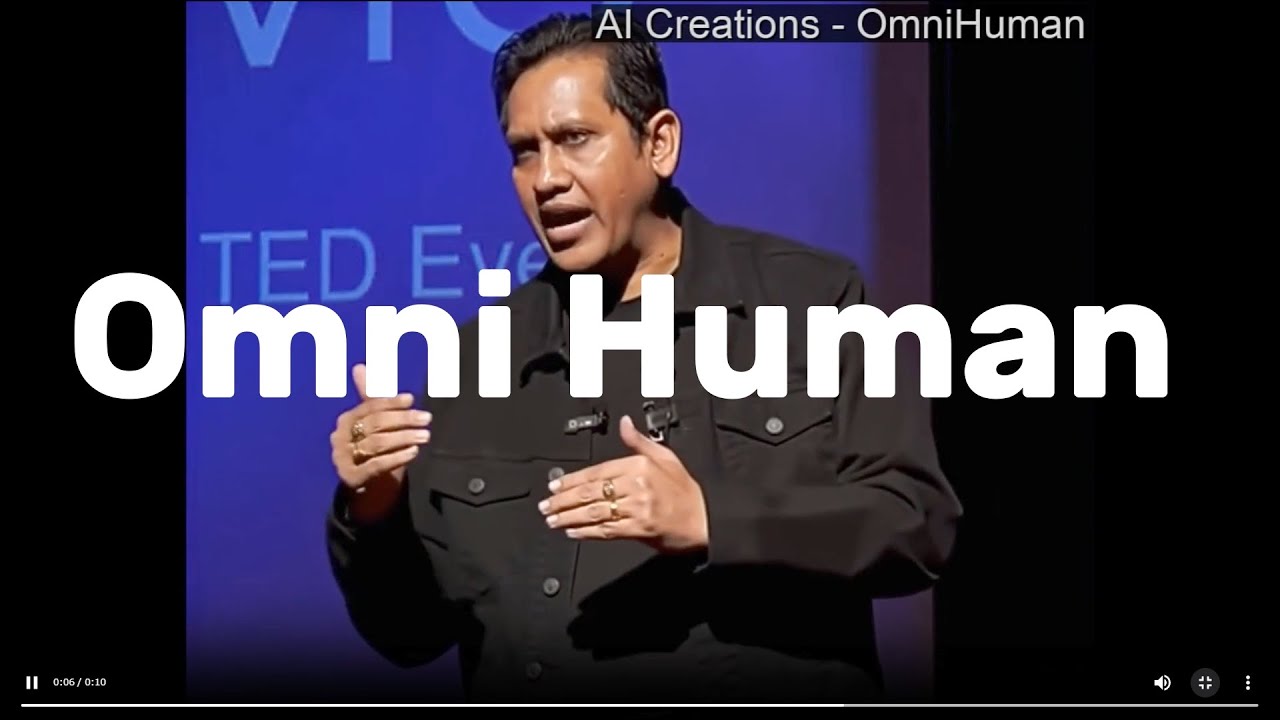 （Omni Human）画像とオーディオで人物を動かす。 - YouTube