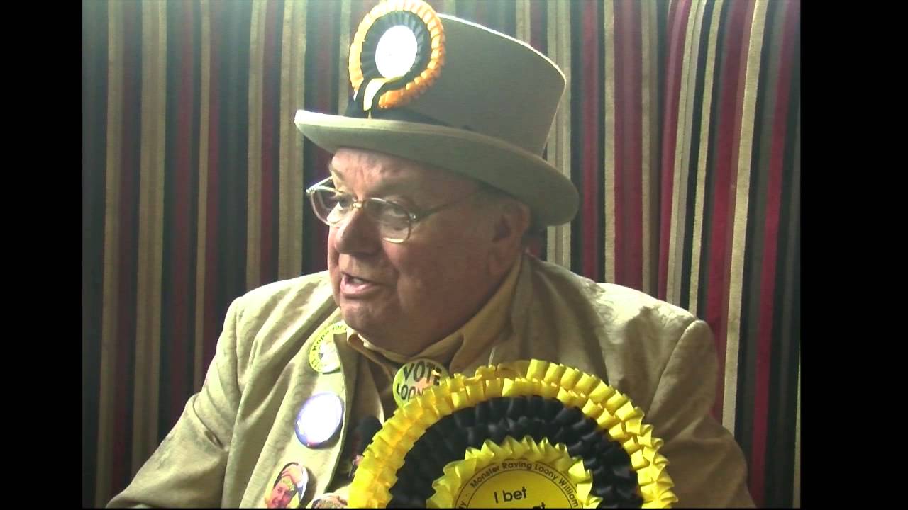 Head of the Monster Raving Loony Party - Alan "Howling Laud" Hope - YouTube