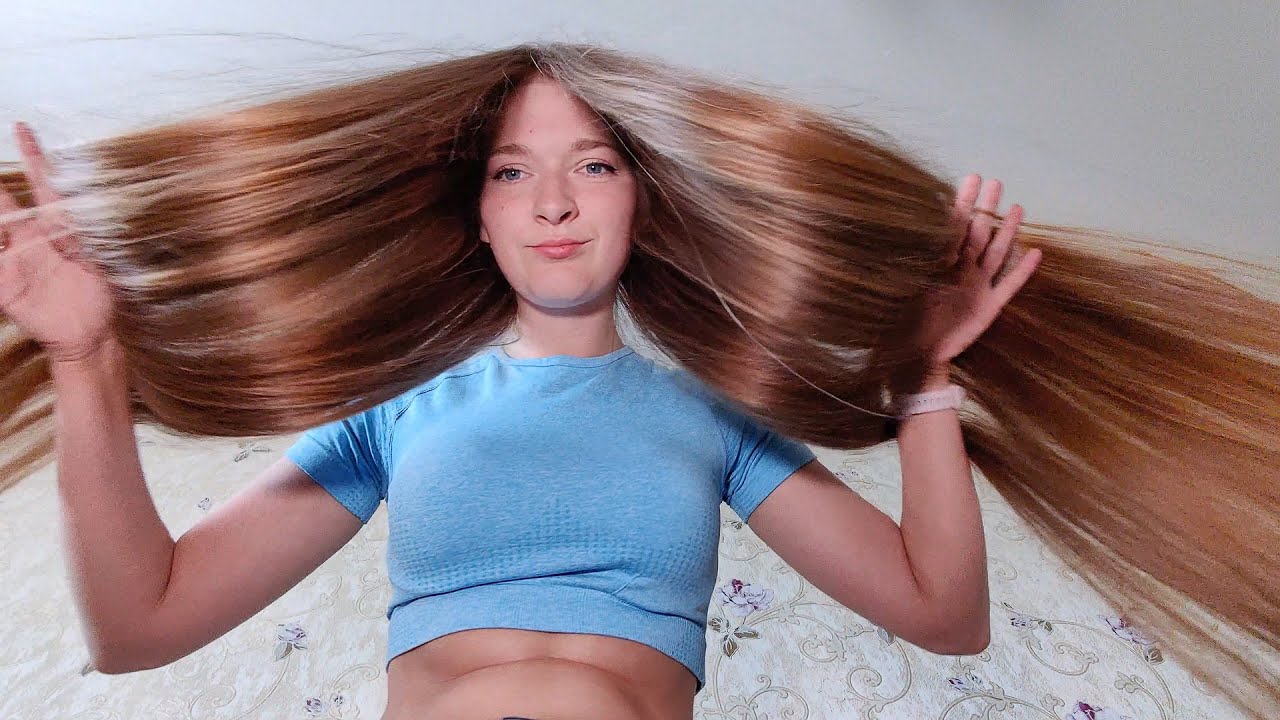 Hair vs Camera 🔥 Hair covers the camera and tickles 😍 The view from ...