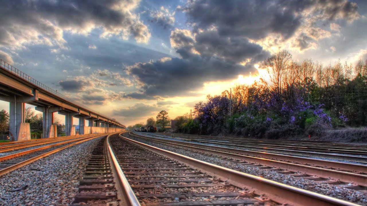 HDR Time Lapse - Sunset Over Train Tracks - YouTube