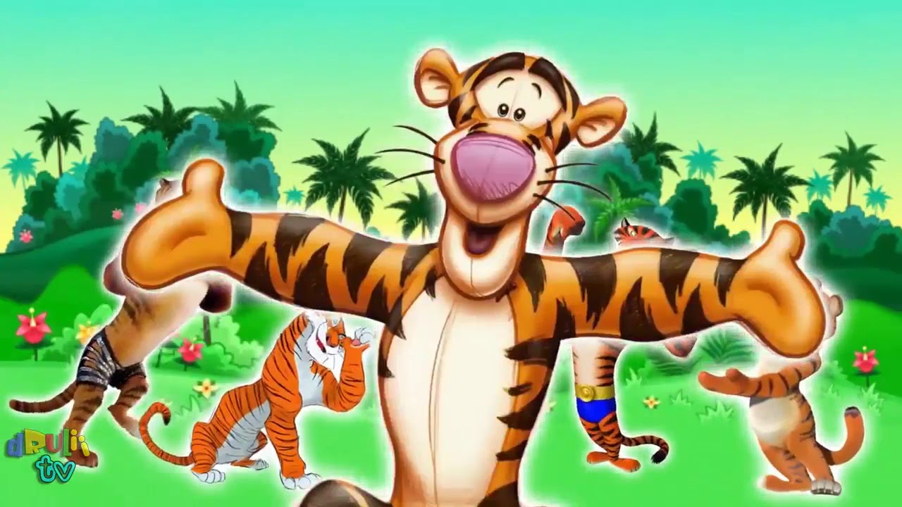 Cartoon Tigers transform into Real Tigers Finger Family Song Nursery ...