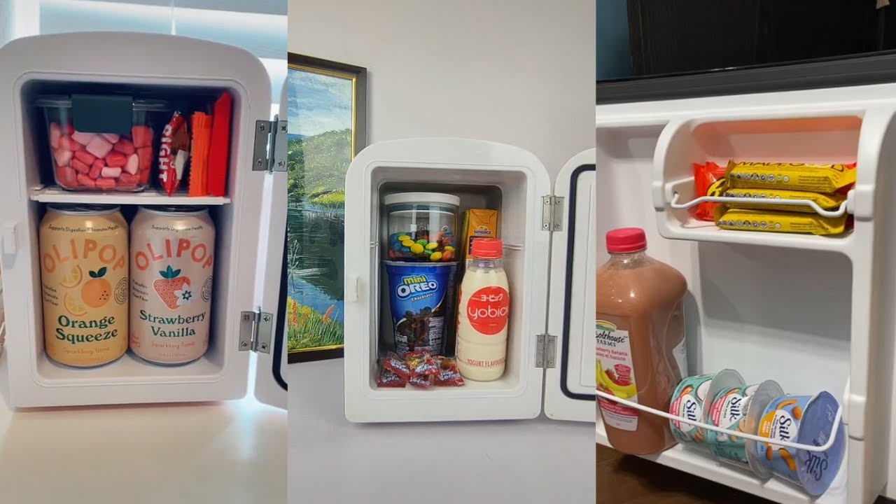 Satisfying Mini Fridge Restock Asmr 64 Youtube