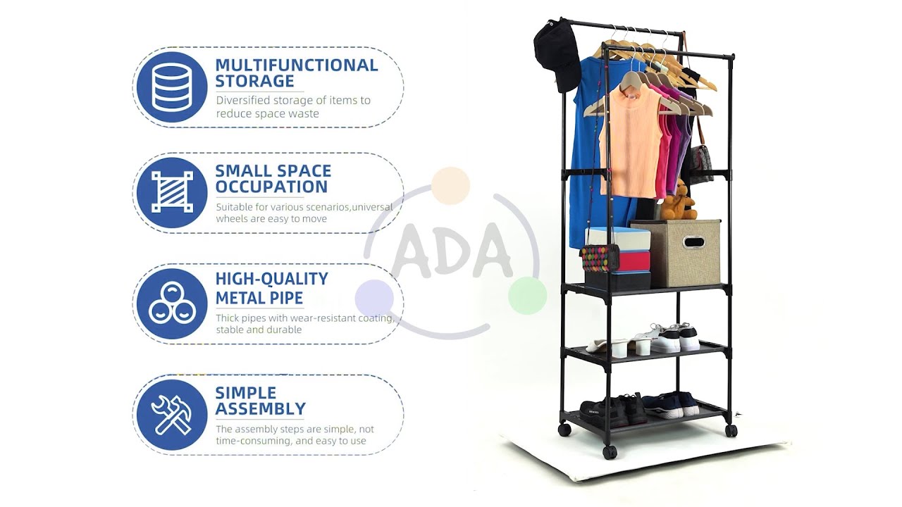 ADA Premium CLR005 Multipurpose Metal Cloth Stand for Bedroom [Size: 55 ...