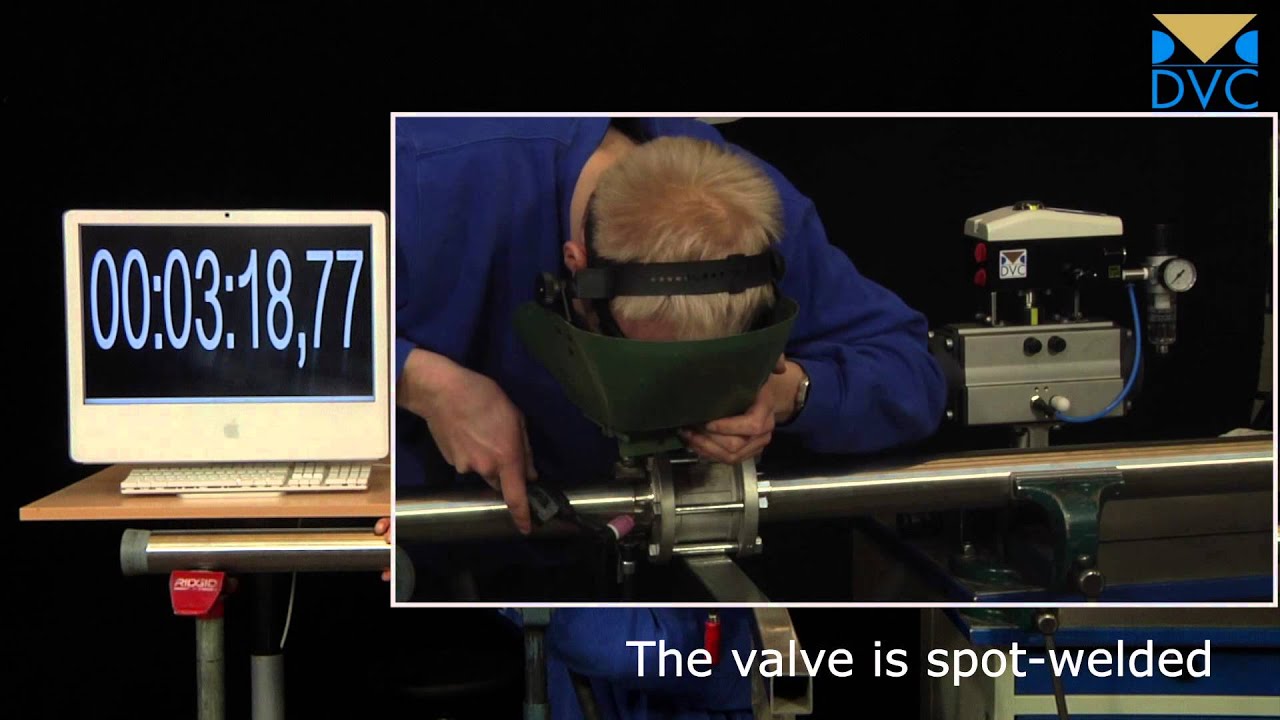 DVC TIG welding of ball valve DN65 - YouTube