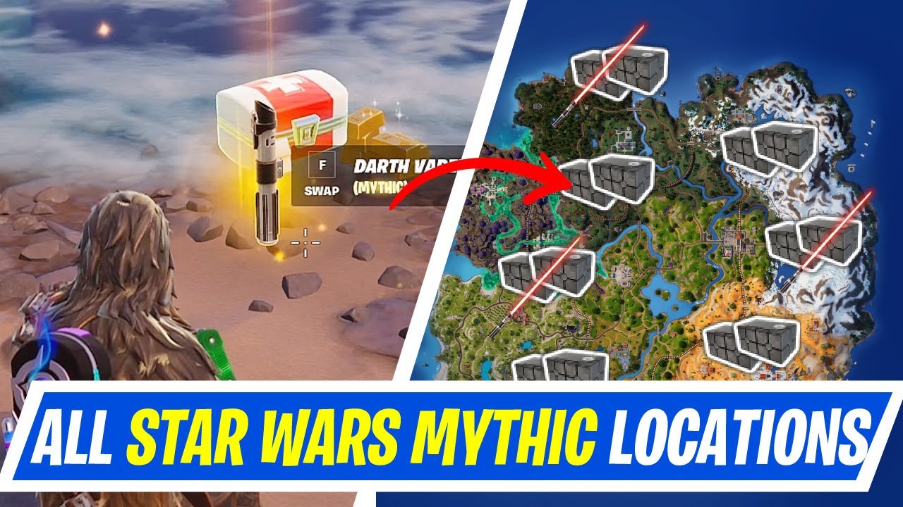 Fortnite Star Wars Mythic Locations - Where to find Lightsaber ...